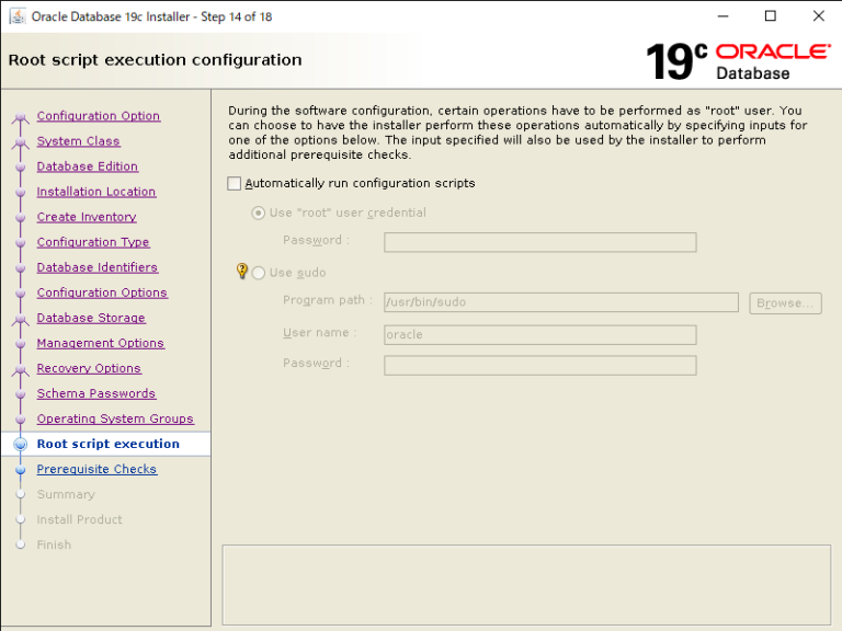 Oracle Database 19c Linuxへのインストール手順