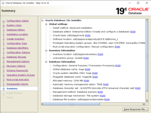 Oracle Database 19c Linuxへのインストール手順