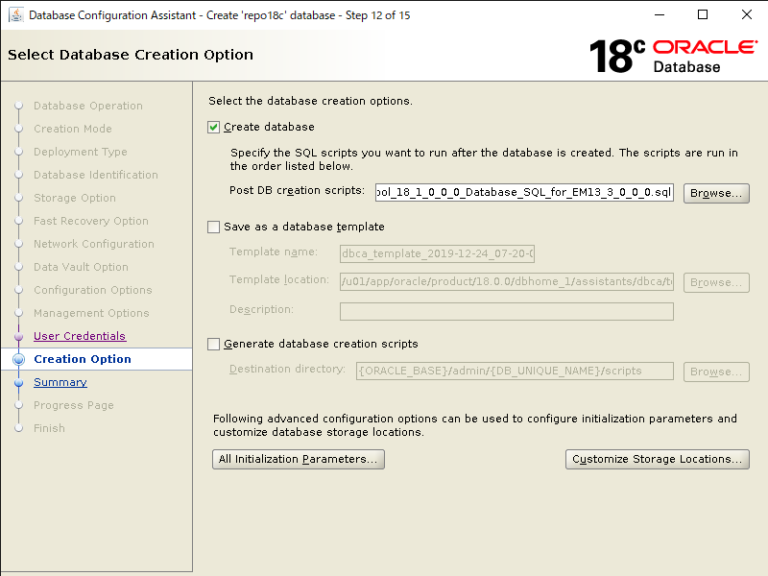 Oracle Enterprise Manager 13c Linuxへのインストール手順
